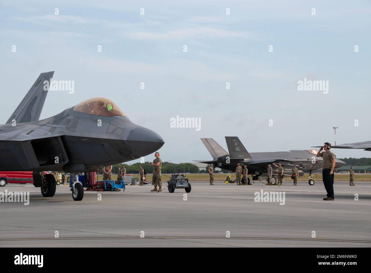 A U.S. Air Force crew chief with the 192nd Fighter Wing, Virginia Air ...