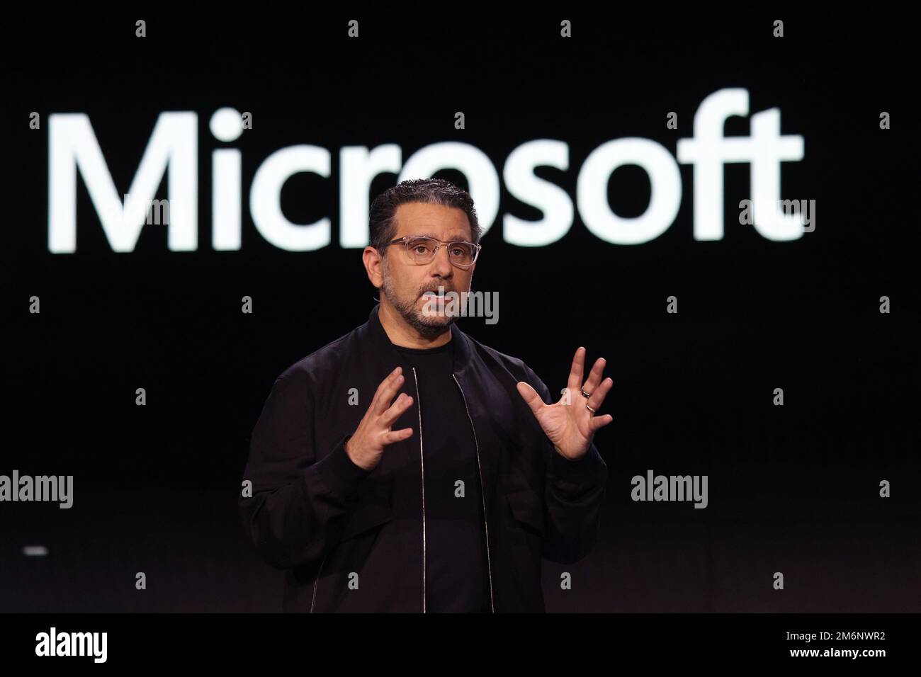 Las Vegas, United States. 04th Jan, 2023. Panos Panay, EVP and Chief ... Las Vegas, United States. 04th Jan, 2023. Panos Panay, EVP and Chief ...