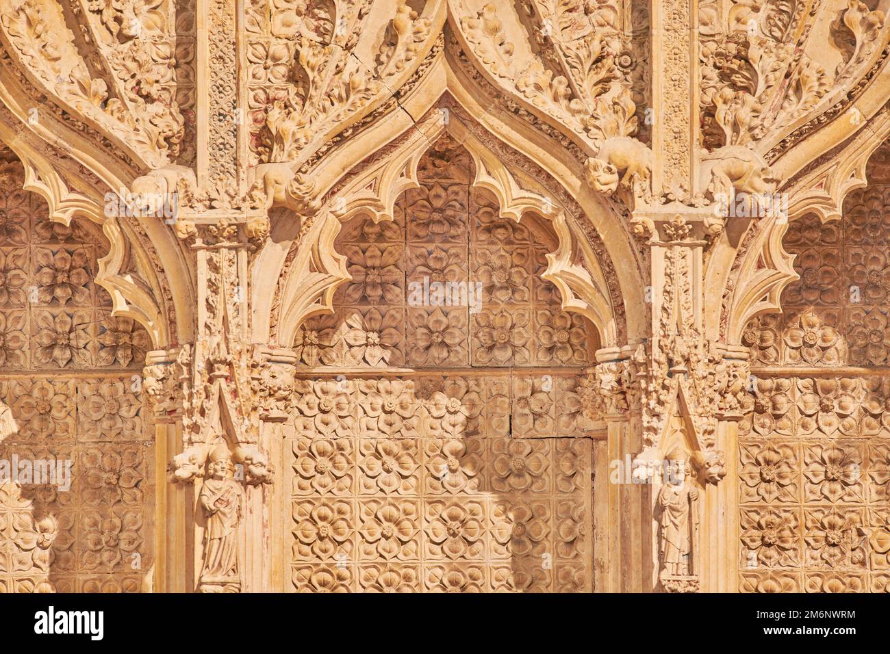 Detail of the choir or rood screen, built in the 1330s, at the ...