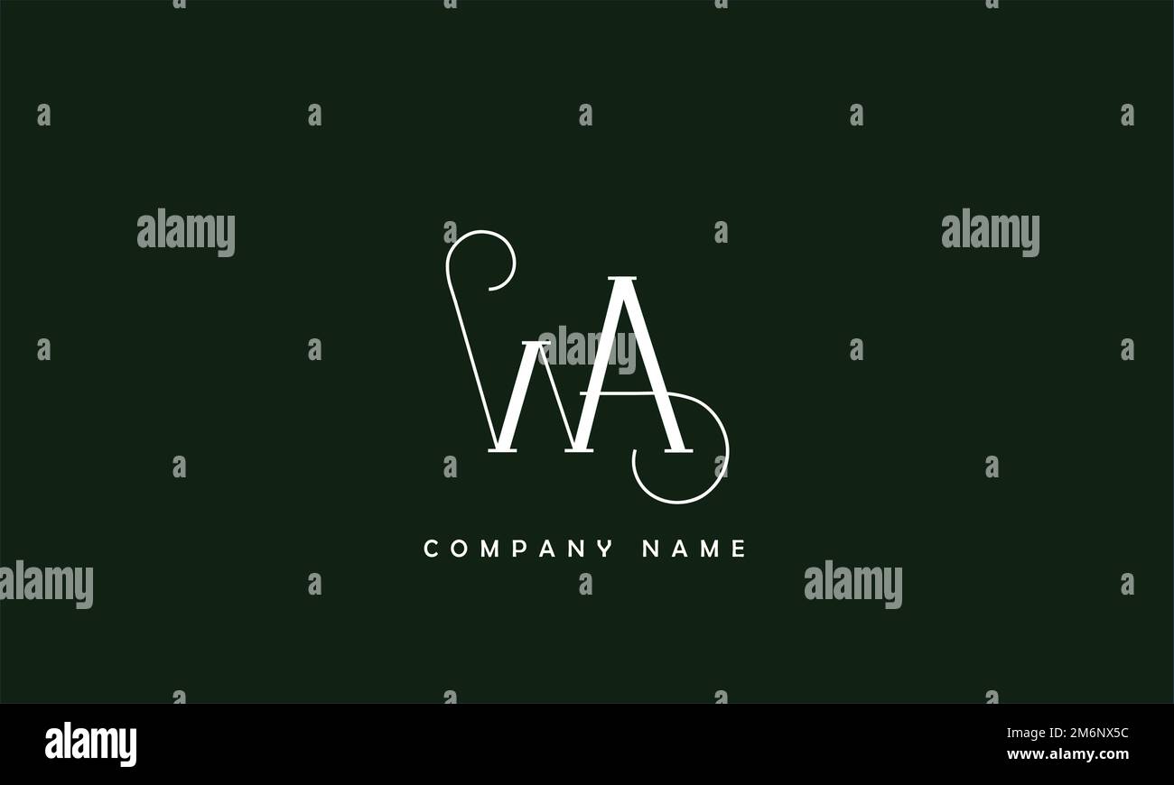 Wa monogram logo hi-res stock photography and images - Alamy