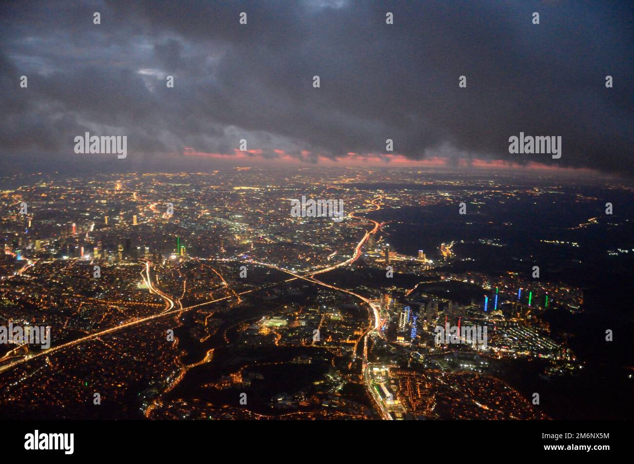 Bird Eye view of Istanbul, airplane shot, Turkey Stock Photo - Alamy