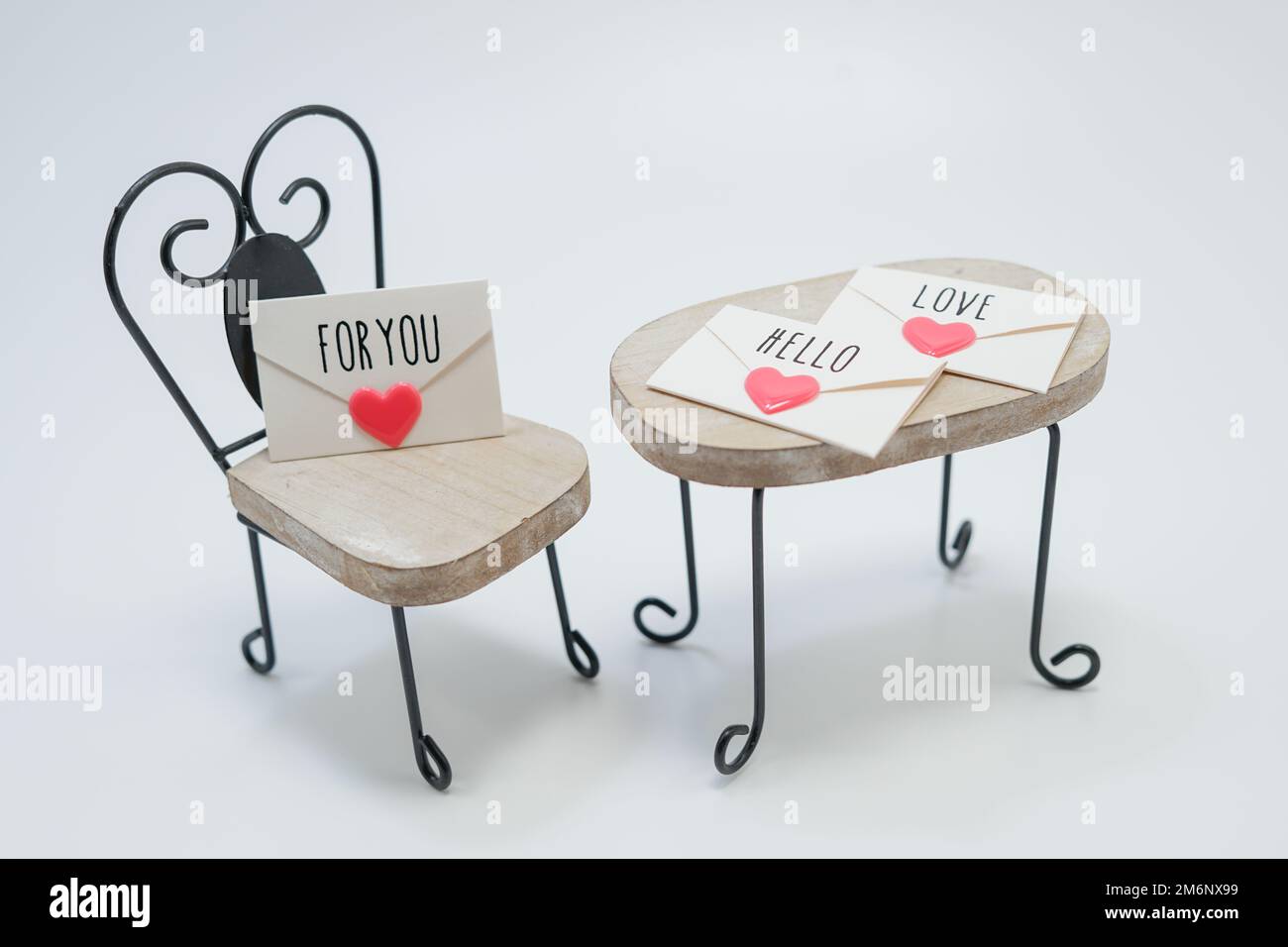 Love letter, which was placed in a chair Stock Photo - Alamy