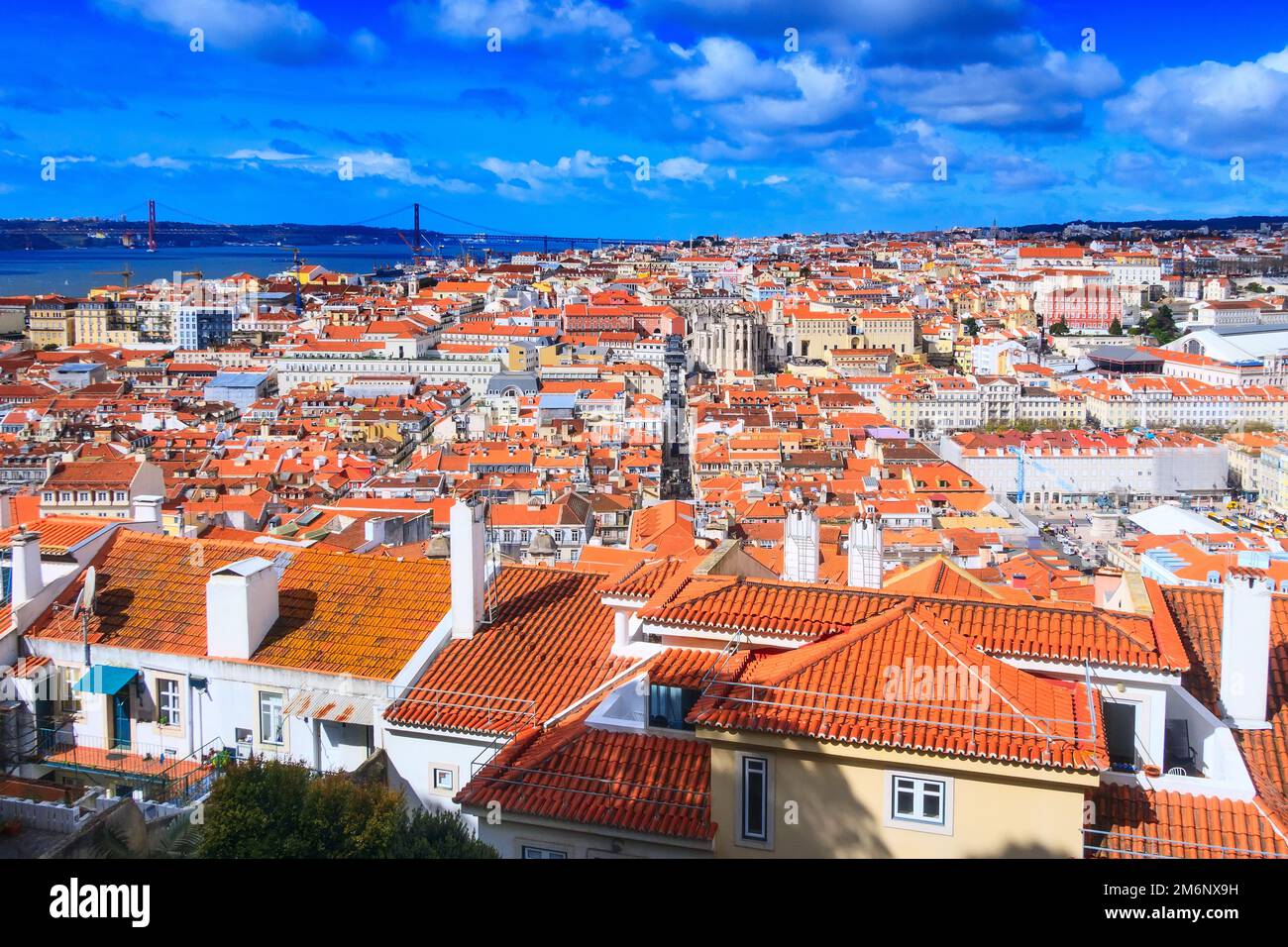 Panoramic view historic district lisbon hi-res stock photography and ...