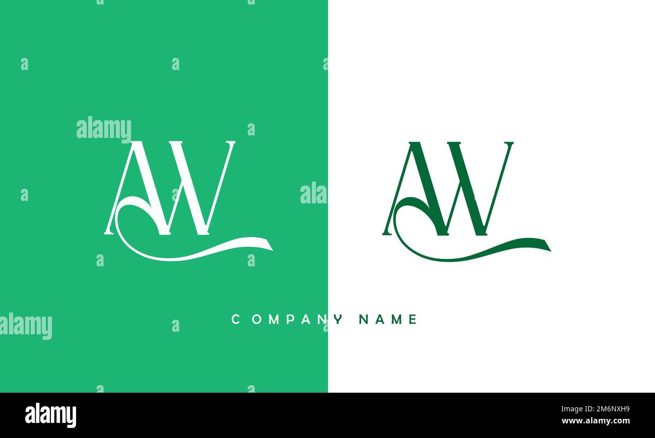 WA, AW Abstract Letters Logo Monogram Stock Vector Image & Art - Alamy
