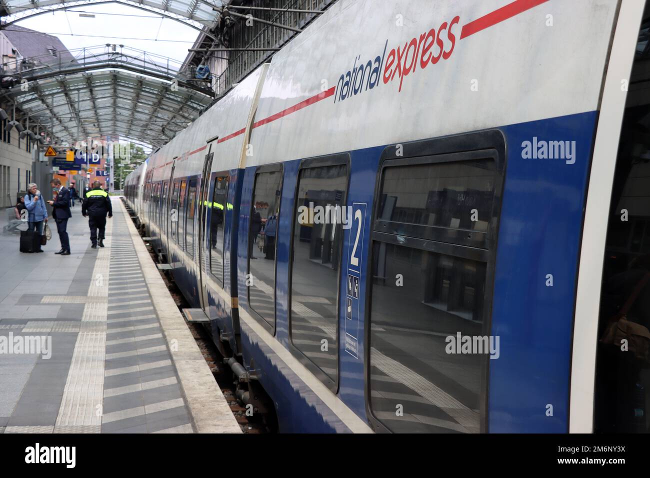 Bombardier Talent railcar of National Express in Cologne main station ...