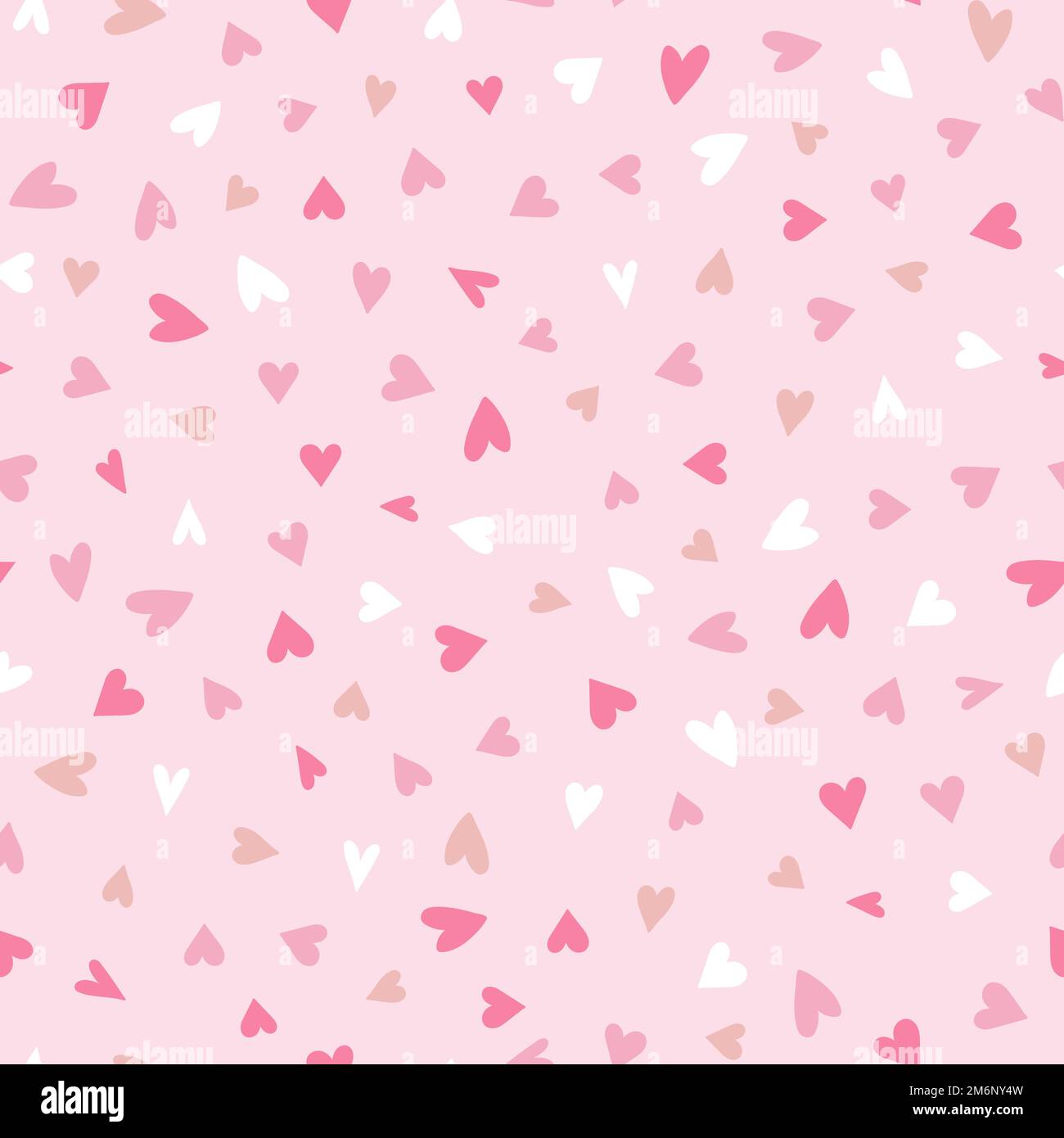 Cute hand drawn hearts seamless pattern, lovely romantic background ...
