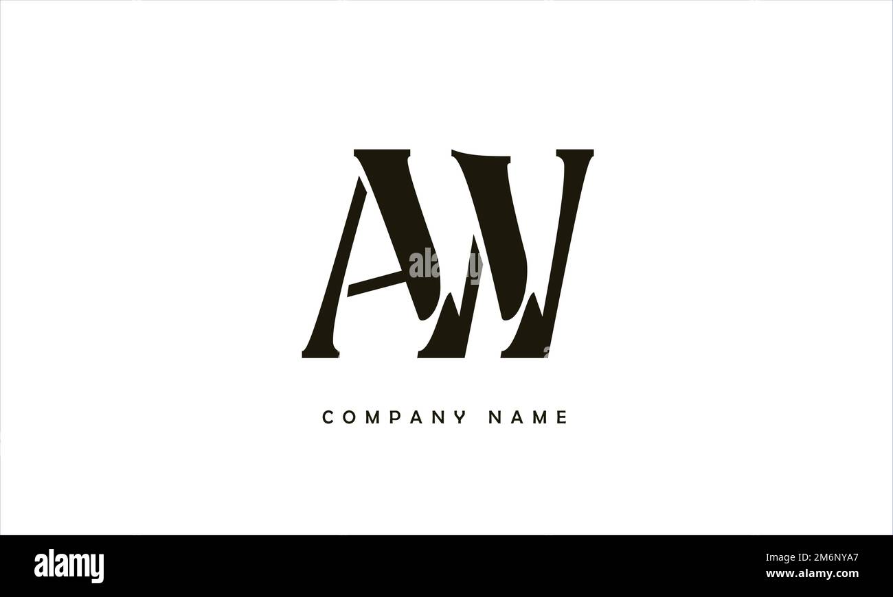 Aw font vector vectors hi-res stock photography and images - Alamy