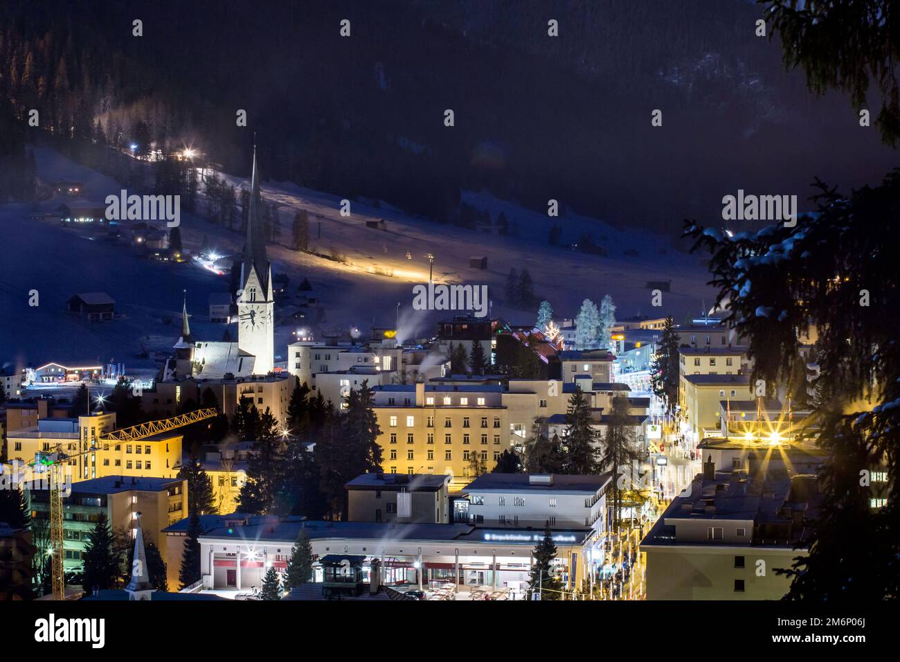 Davos, switzerland, beautiful winter view Stock Photo - Alamy