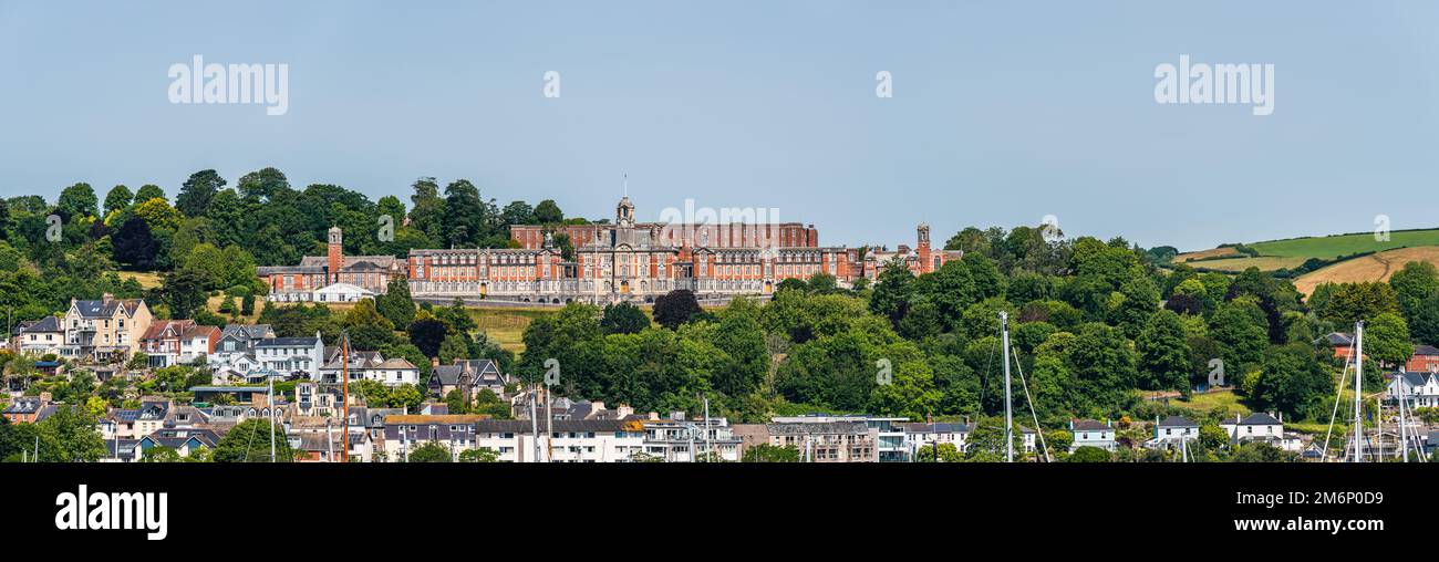 Britannia Royal Naval College in Dartmouth and River Dart, Kingswear ...