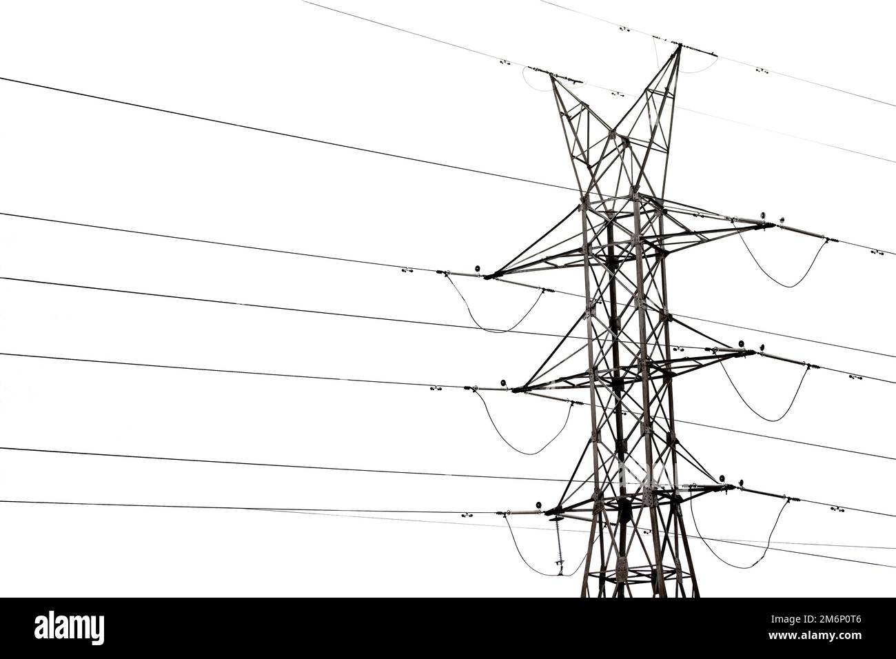 High voltage post or High voltage tower isolated Stock Photo - Alamy