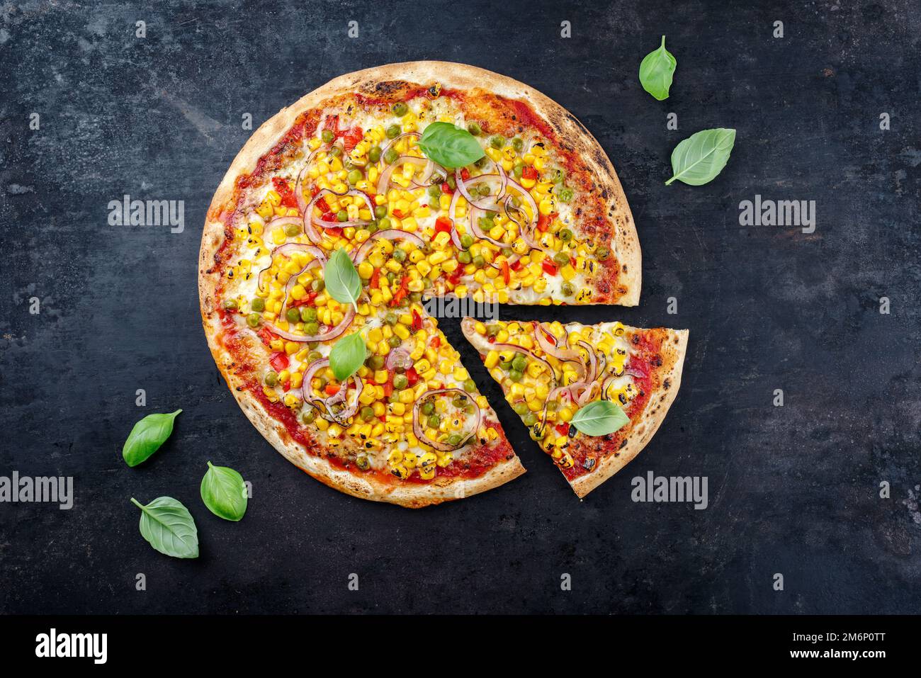 Traditional Italian pizza Mexico with corn Stock Photo - Alamy