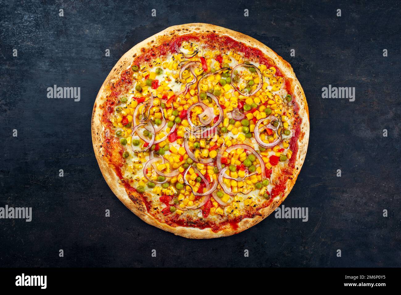 Traditional Italian pizza Mexico with corn Stock Photo - Alamy