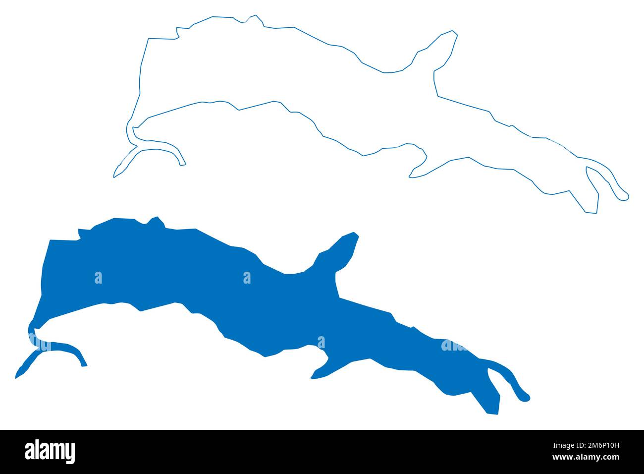Lake Oguta (Africa, Federal Republic of Nigeria) map vector ...