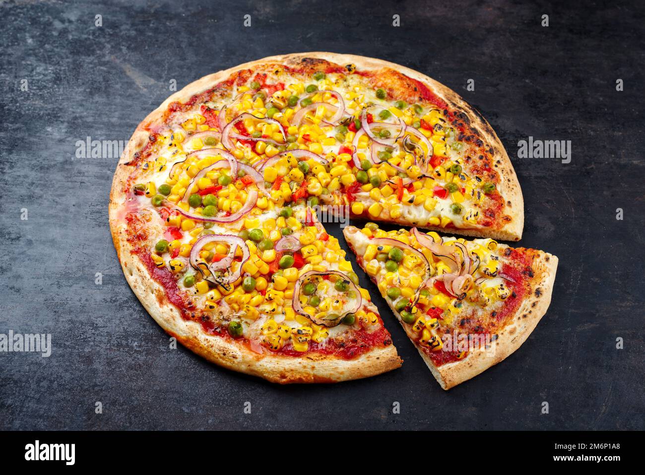Traditional Italian pizza Mexico with corn Stock Photo - Alamy