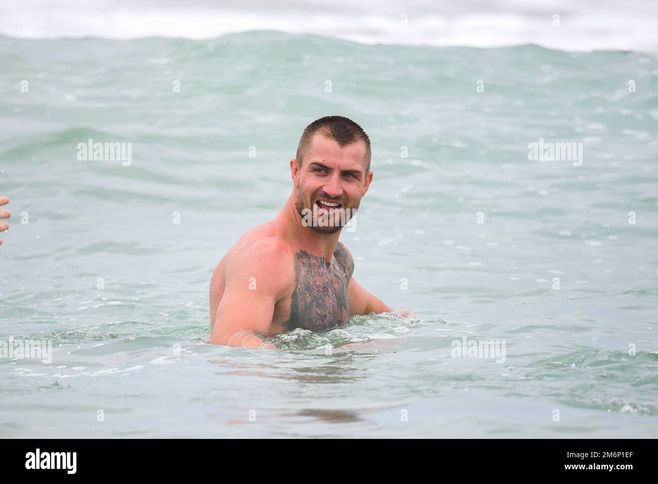 Titans player Kieran Foran takes part in a recovery session at North ...