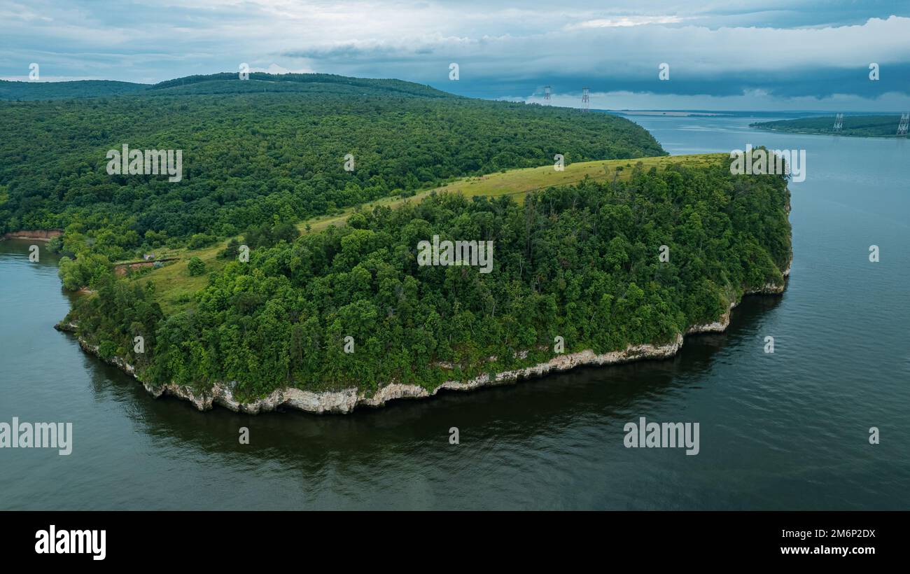 Travel to Russia, the Volga River, Central Russia, Samara Luka. Summer ...