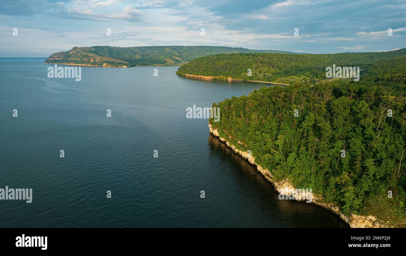 Travel to Russia, the Volga River, Central Russia, Samara Luka. Summer ...