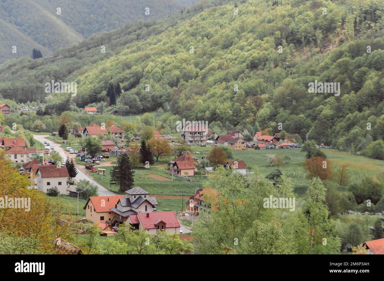 Landscape serbian village hi-res stock photography and images - Alamy