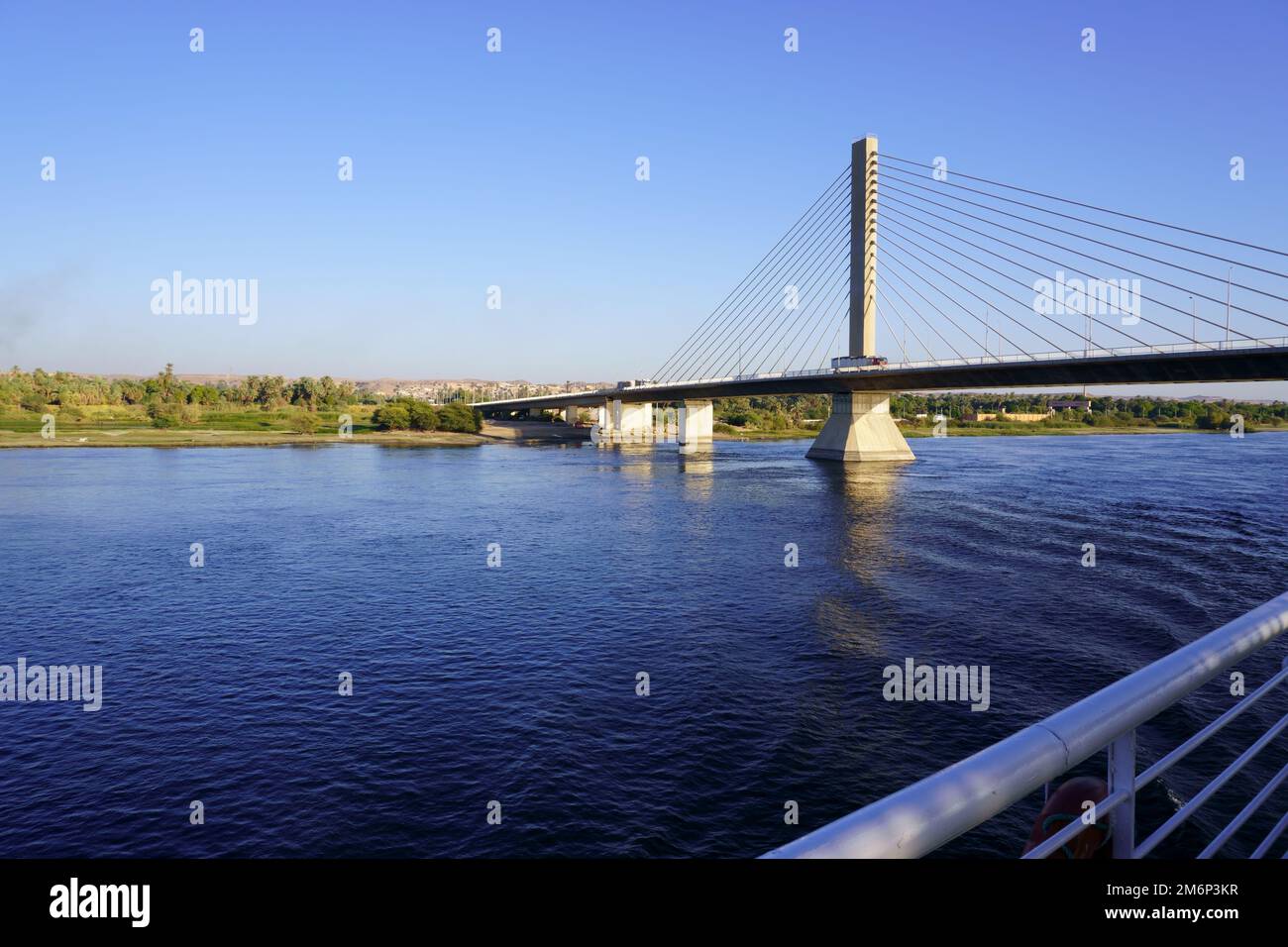 a big bridge over the river of nile Stock Photo - Alamy
