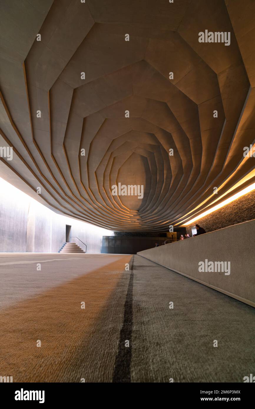 Interior of Sancaklar Mosque in Istanbul. Modern islamic architecture ...