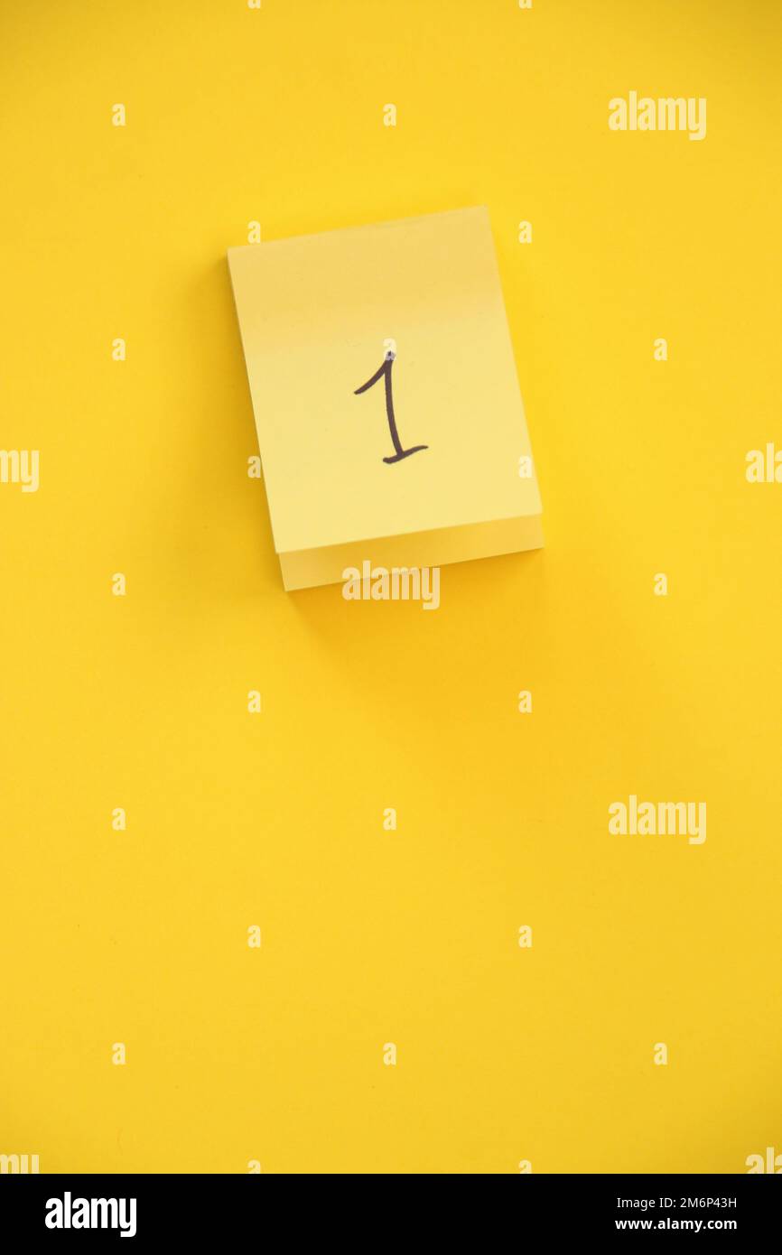 Sign number one, Concept top winner success or calendar idea Stock ...