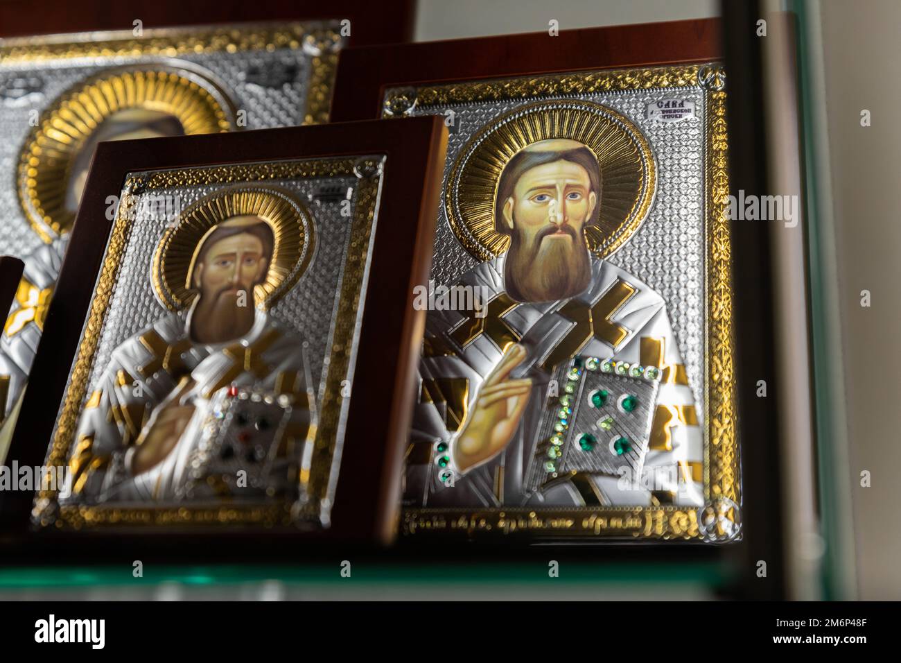Belgrade, Serbia - December 20, 2022: Saint Sava icon at Saint Sava ...
