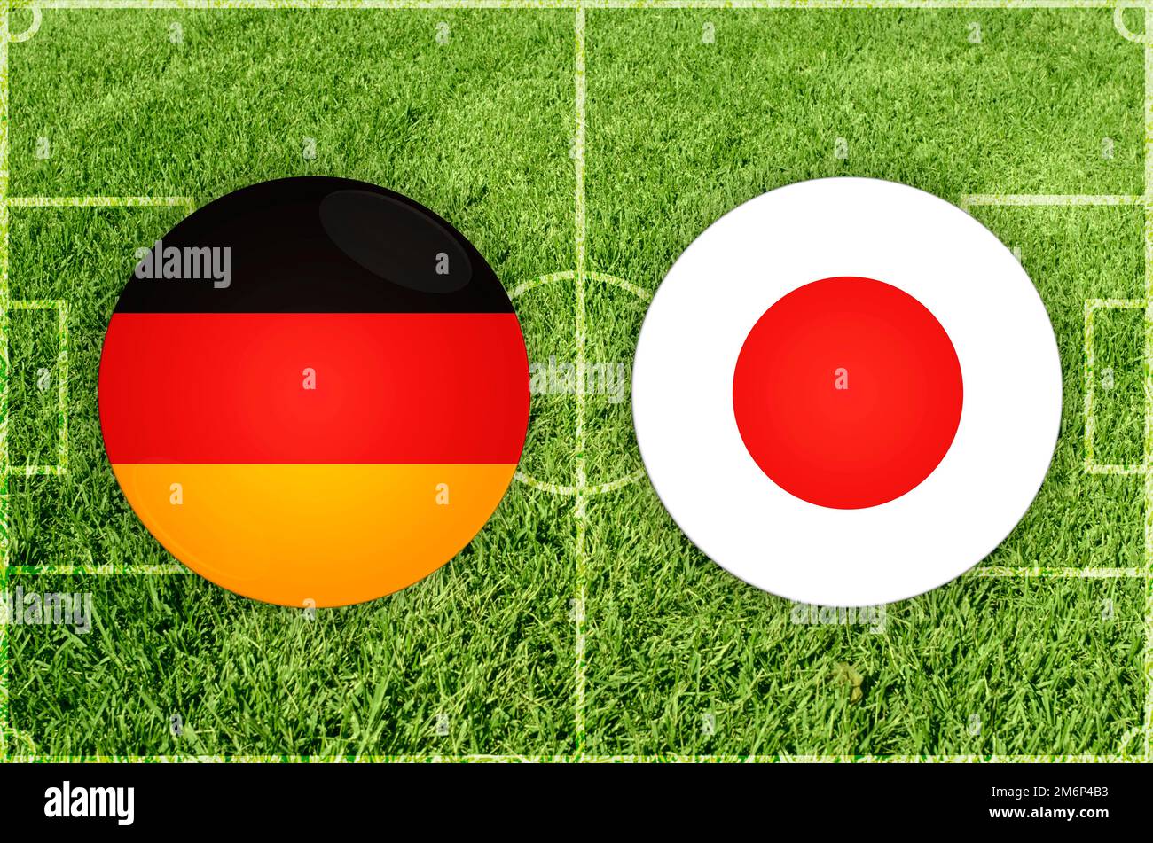 Germany vs Japan football match Stock Photo - Alamy