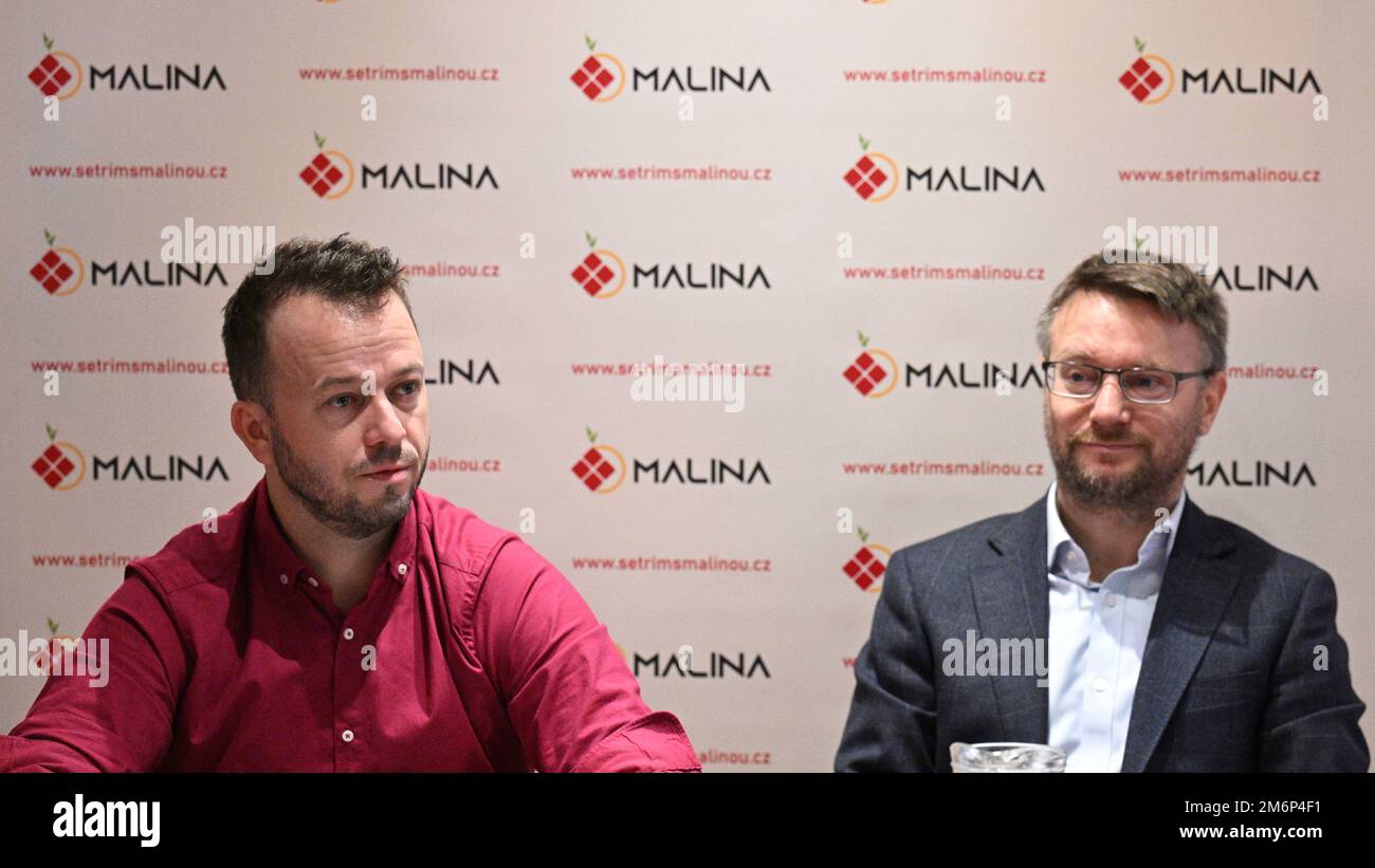 Prague, Czech Republic. 05th Jan, 2023. Jozef Partika, left, business ...