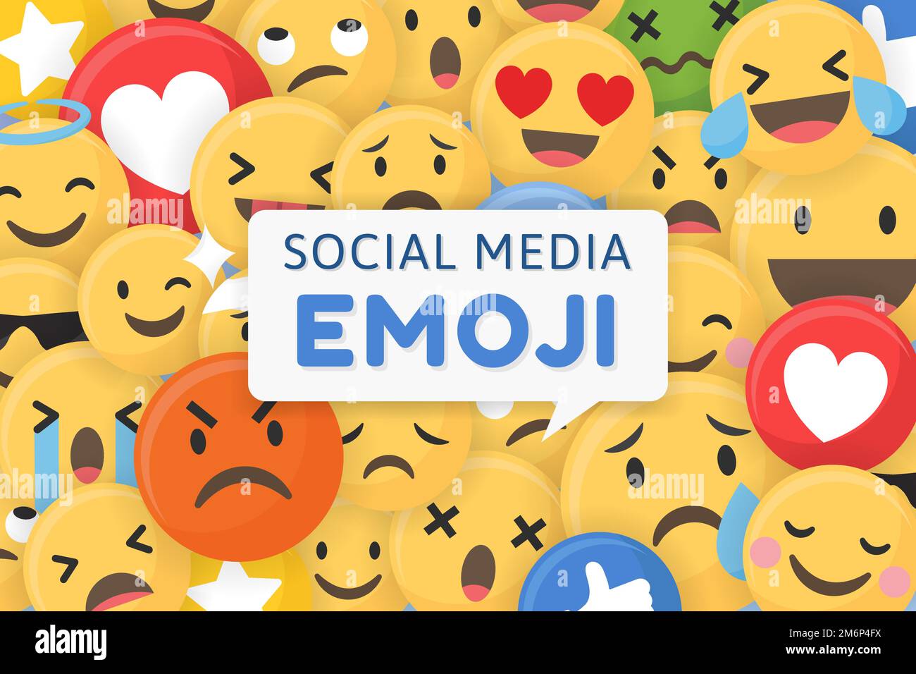 Social media emoji patterned background vector Stock Vector Image & Art ...