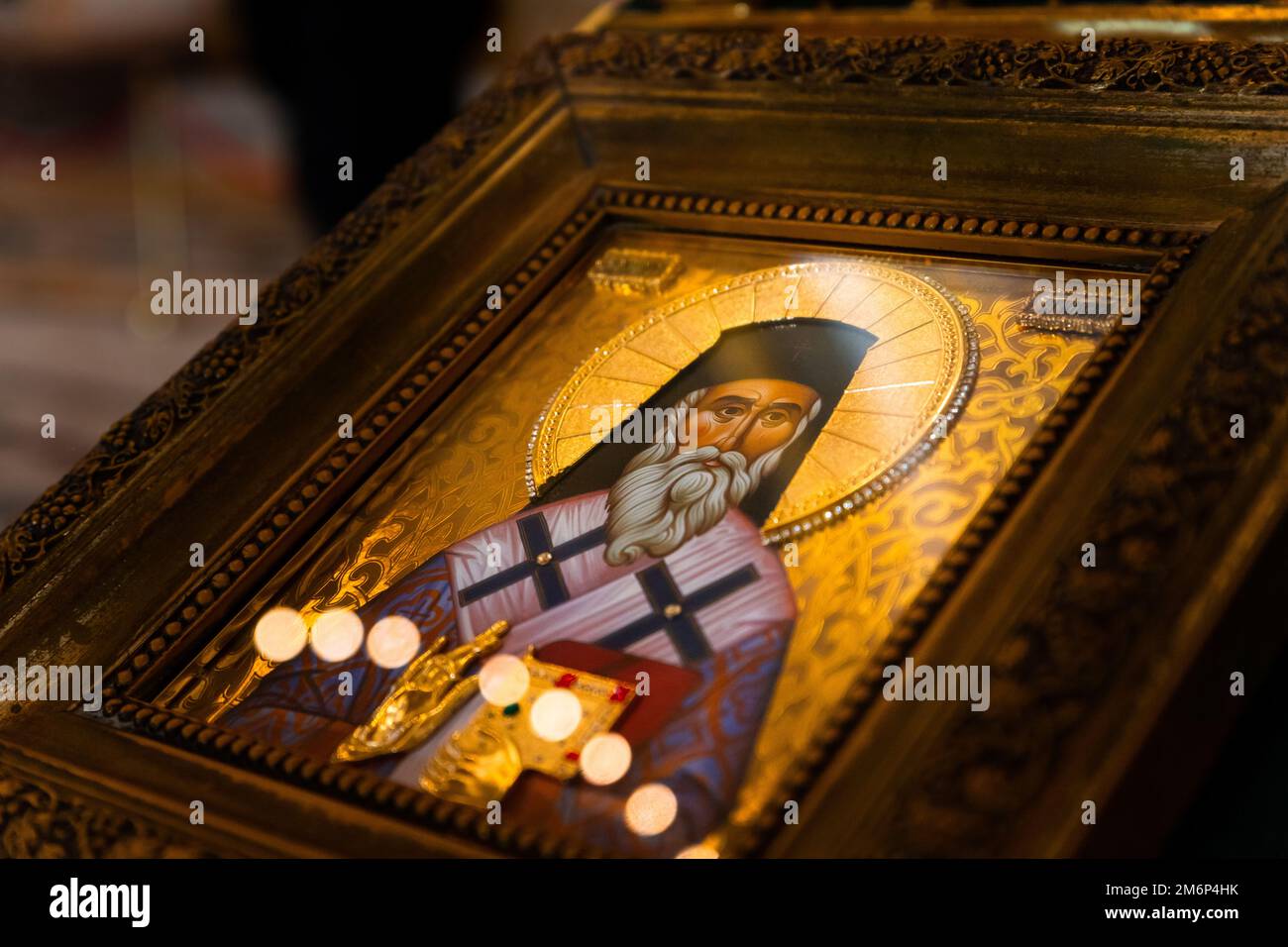 Belgrade, Serbia - December 20, 2022: Icon of Nectarios of Aegina ...