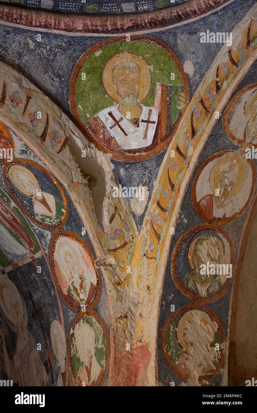 Frescoes, Al Nazar Church (Cave Church), 10th Century, Goreme, Nevsehir ...