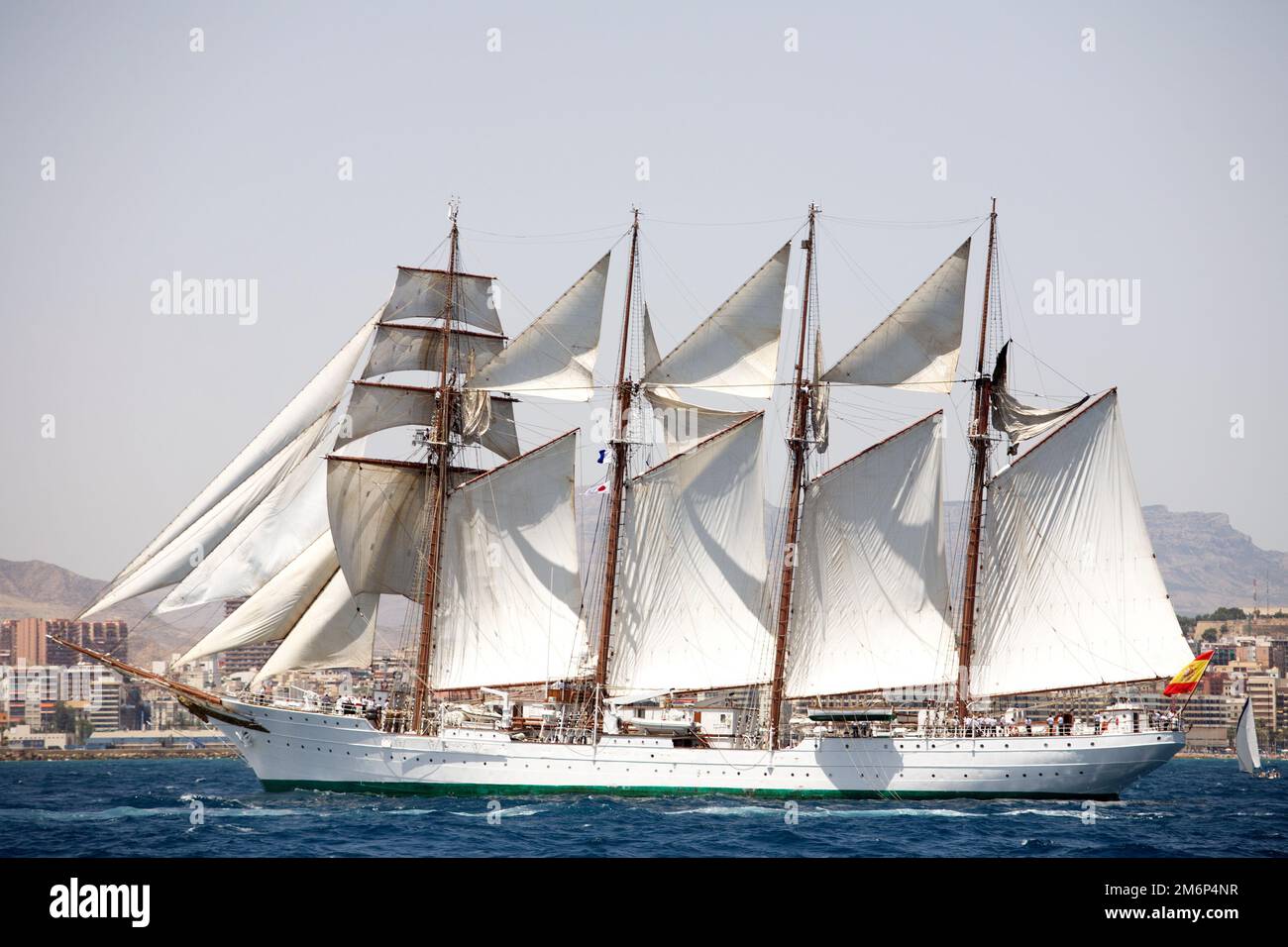 Spanish Navy topsail schooner Juan Sebastian de Elcano, Alicante, 2007 ...