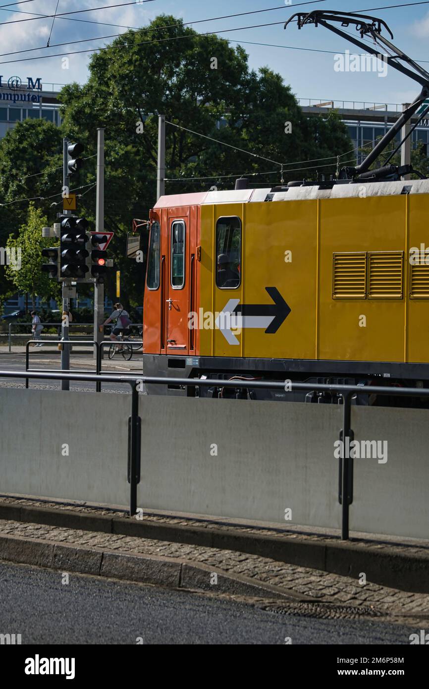 work car of the tramway Stock Photo - Alamy