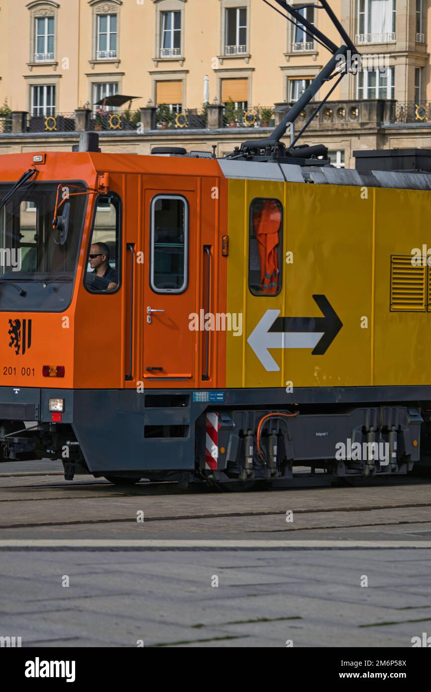 work car of the tramway Stock Photo - Alamy