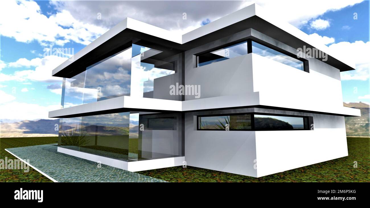 A simple inexpensive, but aesthetic and functional country house on a ...