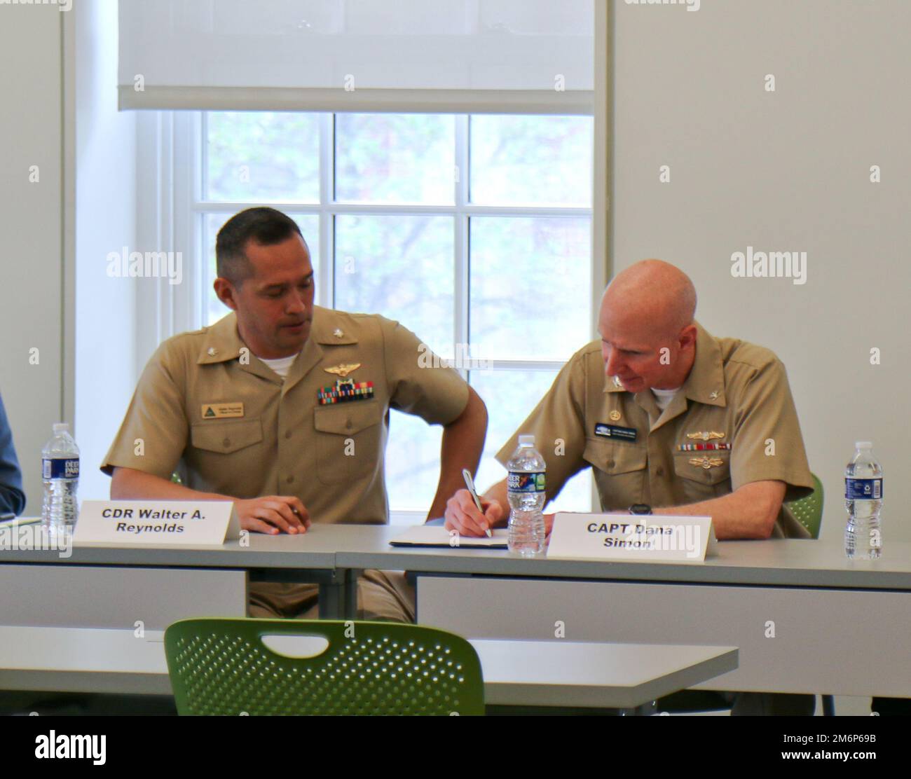 Naval Air Warfare Center, Officer in Charge Cmdr. Walter A. Reynolds and Naval Surface Warfare ...