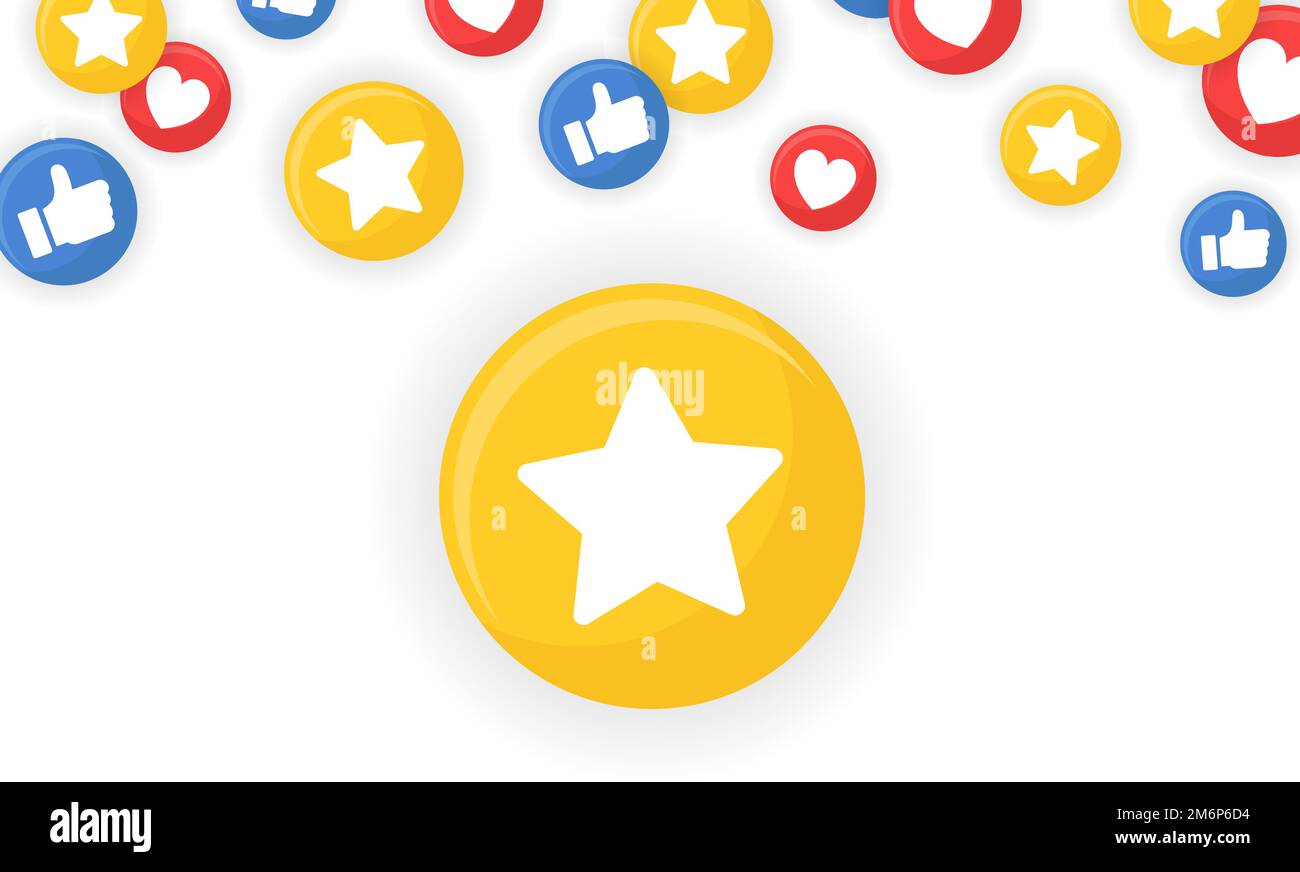 Social media themed border on a white background vector Stock Vector ...