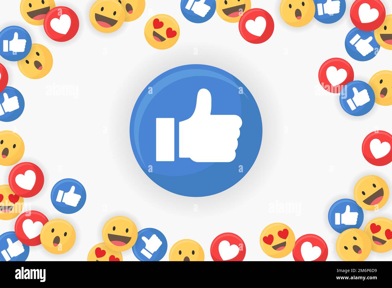Thumbs up icon on a social media background vector Stock Vector Image ...