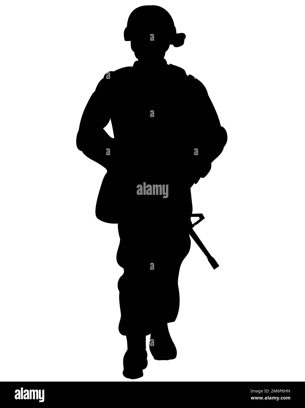 Silhouette machine gun Cut Out Stock Images & Pictures - Alamy