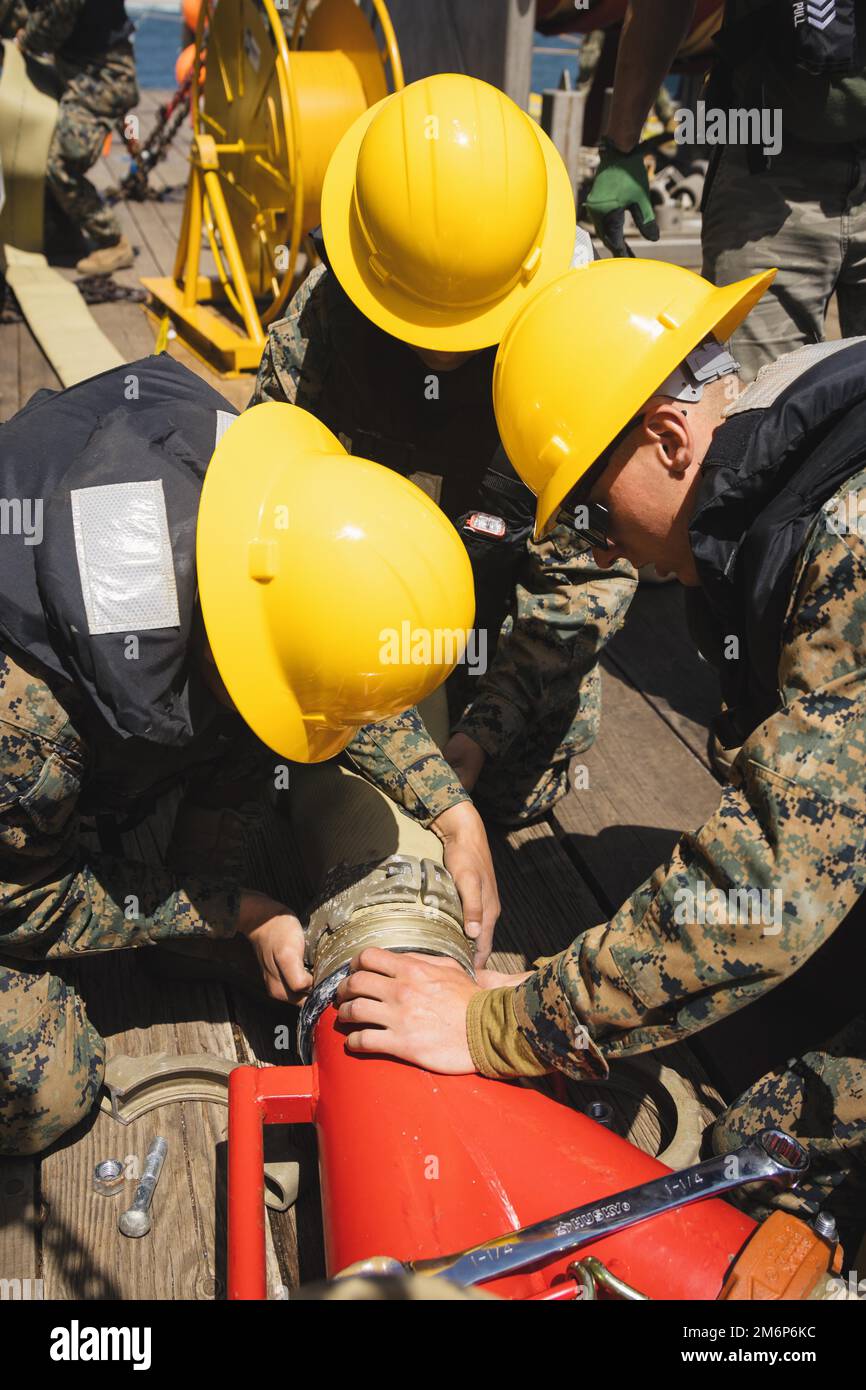 U.S. Marines with Bulk Fuel Company, 7th Engineer Support Battalion ...