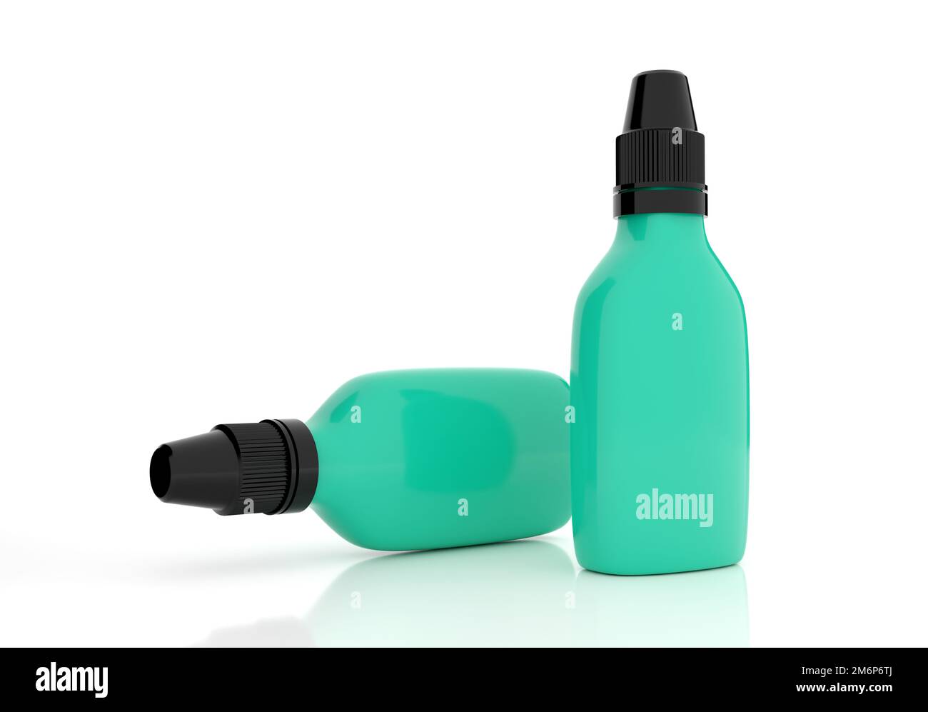 Eye Drop or Nasal Drop Bottle Mockup isolated on White Background - 3D ...