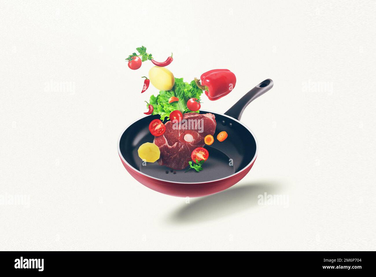 Flying food pan hi-res stock photography and images - Alamy