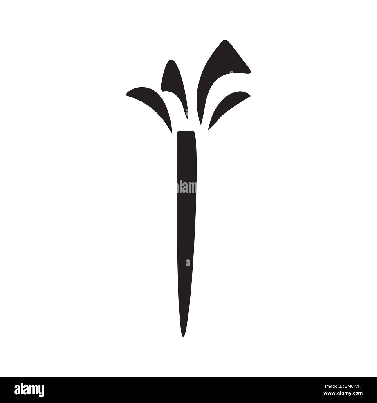 Floral scandi cute flower illustration. Vector low brow simple hand ...