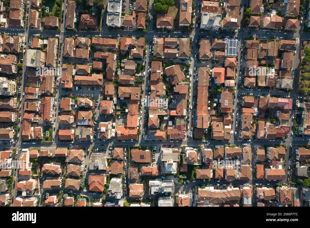 Aerial view of an urbanized area Stock Photo - Alamy