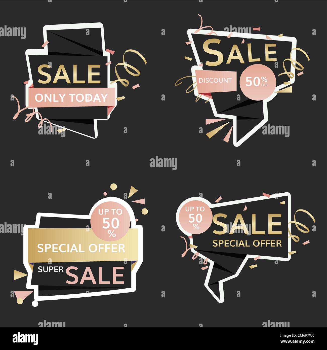 Shop sale and promotion advertisement badges vector set Stock Vector ...
