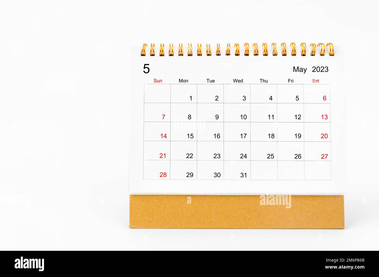 May 2023 Monthly desk calendar for 2023 year isolated on white ...