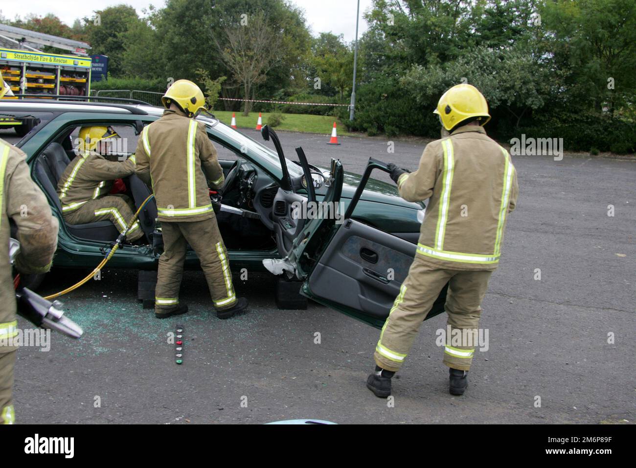 Dreghorn, Ayrshire, Scotland, UK : Firefighters from Scottish Fire ...