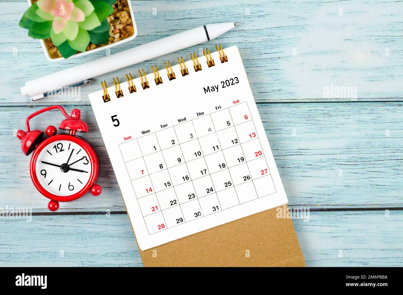 May 2023 Monthly desk calendar for the organizer to plan 2023 year with ...