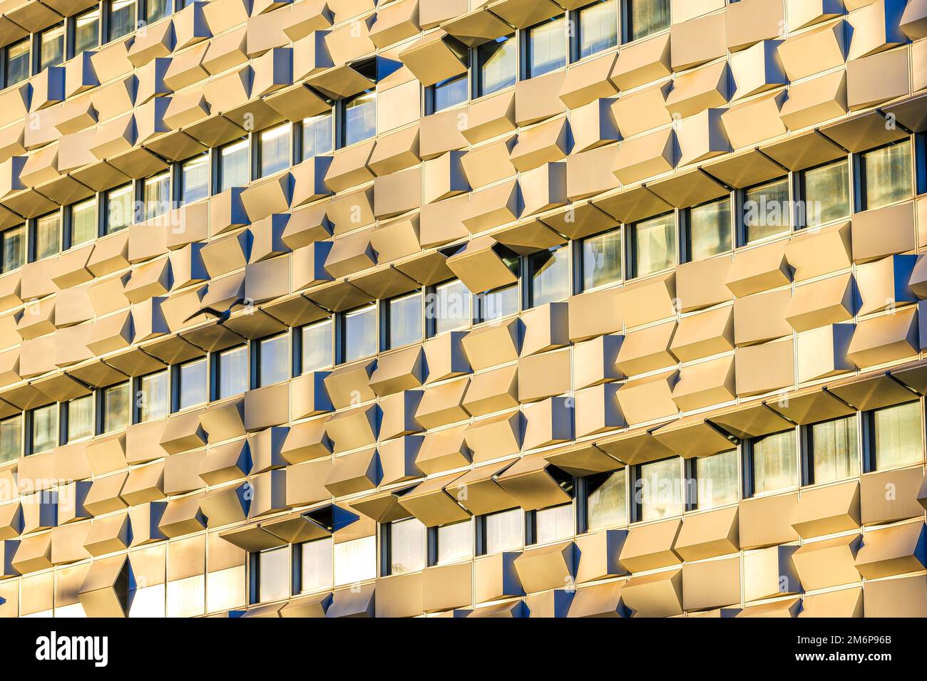 Architectural detail of the Vodafone headquarters building in Parque o ...
