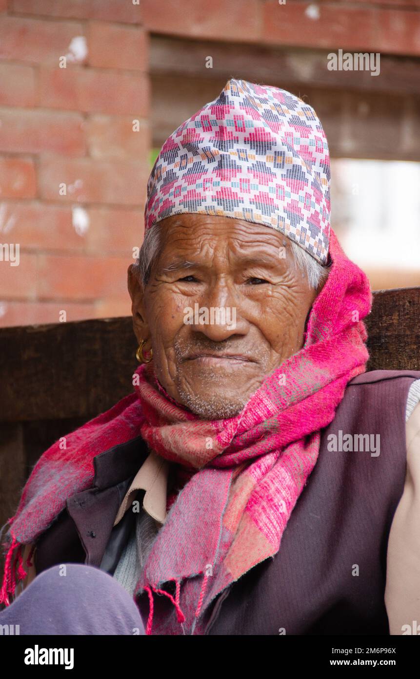 Nepali men wearing traditional nepali hi-res stock photography and ...